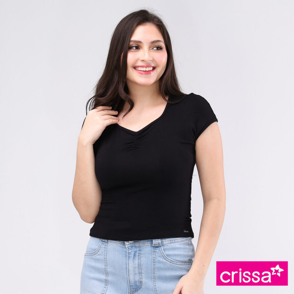Crissa Jap. Cotton Short Sleeves Blouse CSTT01-0031 [Tops for women ...