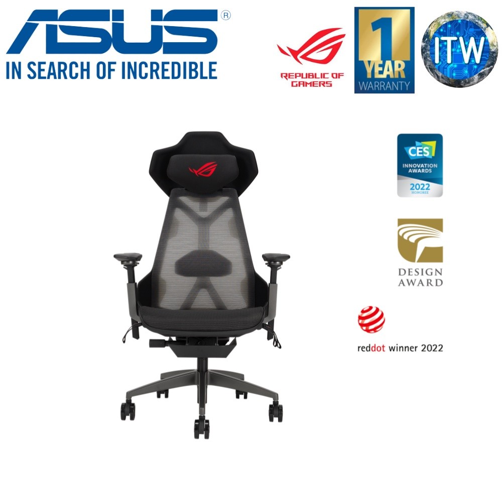 ITW | Asus ROG Destrier ergo gaming chair, adjustable lumbar support ...