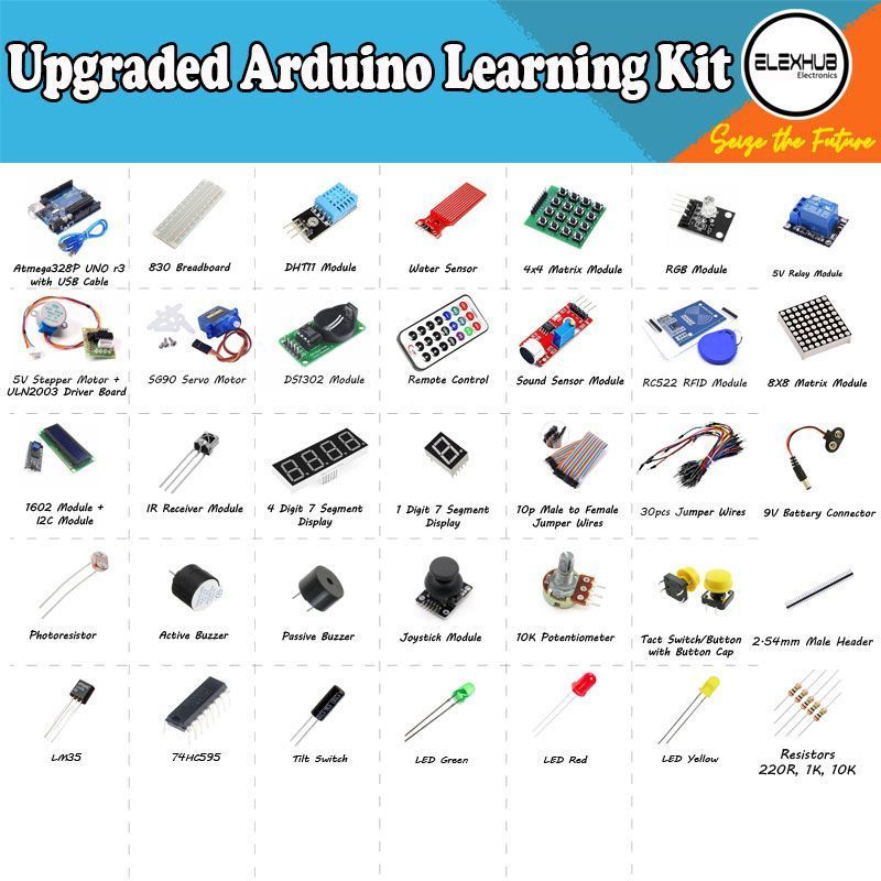 ELEXHUB 2025 Advance Upgraded Starter Kit compatible with Arduino UNO ...