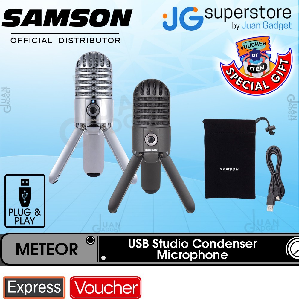 Samson Meteor Mic USB Studio Condenser Microphone Video Livestream ...