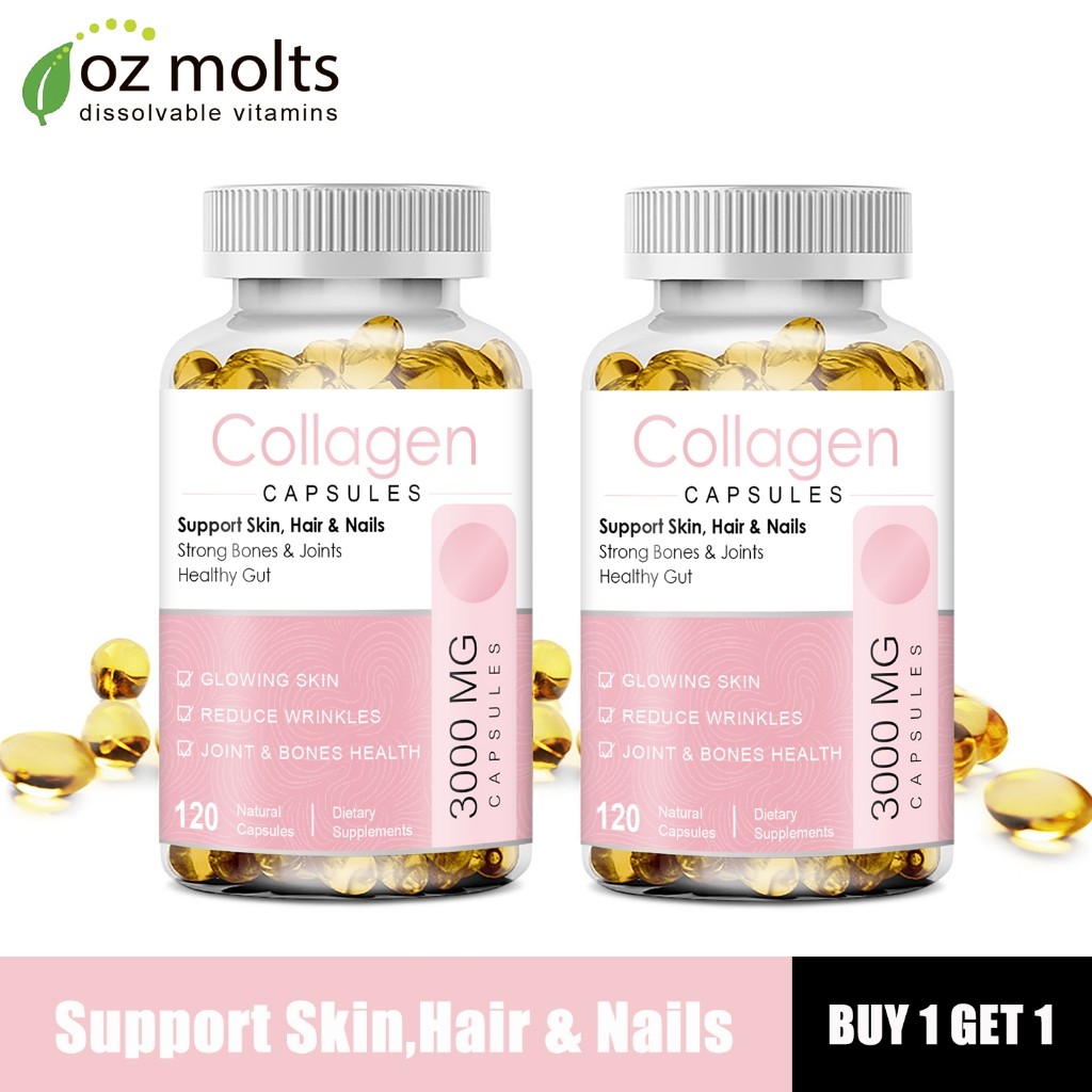 Ozmolts Collagen Capsule Anti Aging Beauty White Collagen Glow Soft Gel ...