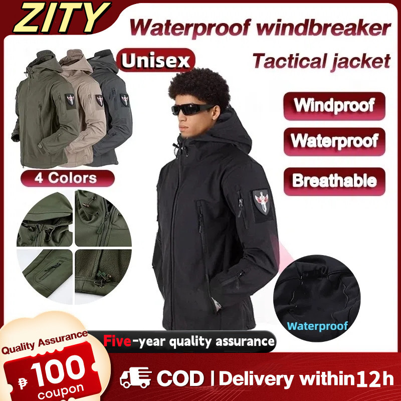Shark Skin Soft Shell Men Jackets Tactical Windproof Waterproof Jacket ...