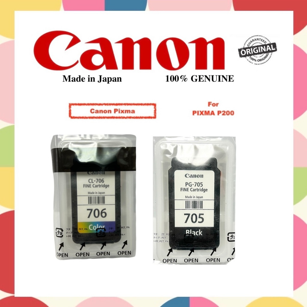 Canon Pixma Original Ink Cartridge PG-705 Black / CL-706 Tri-color For ...