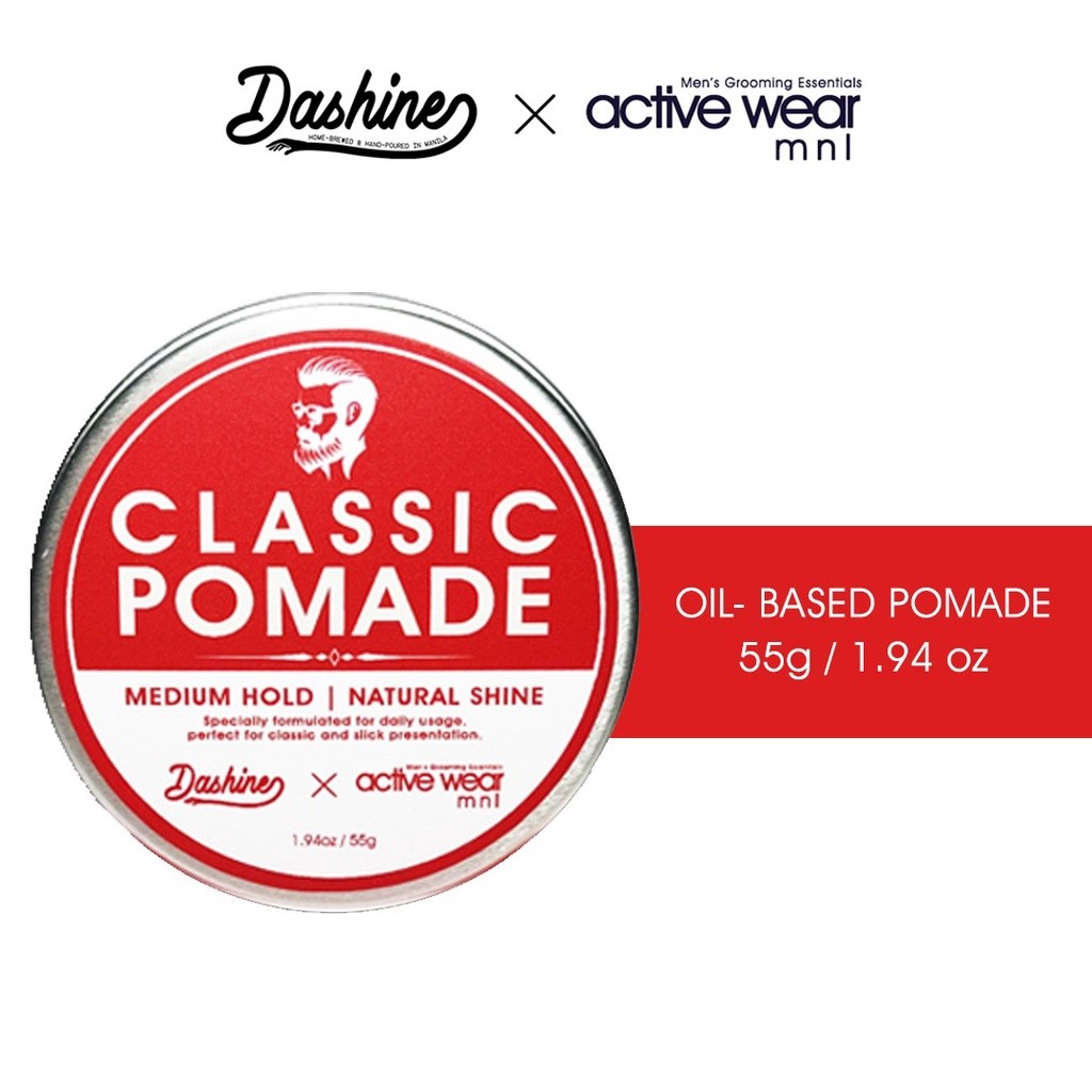 Classic Oil-Based Pomade - Medium Hold | Dashine x Active Wear MNL ...