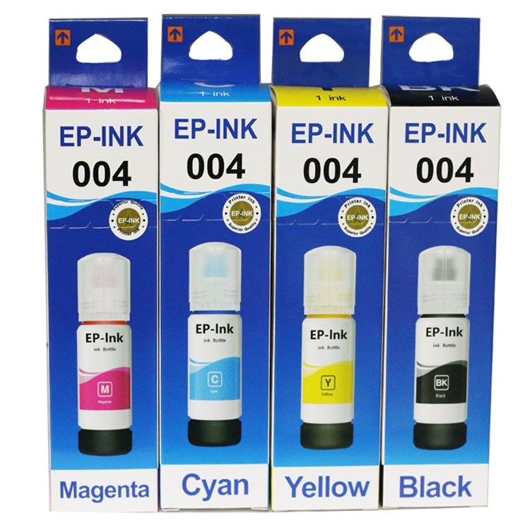 Printer inks 004 Black, Cyan, Yellow, Magenta (L3106) (L3115-3119 ...