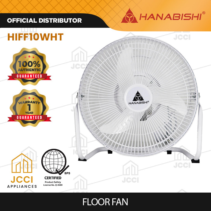 Hanabishi Industrial Floor Fan 10 inches- White Aesthetic Series (HIFF ...
