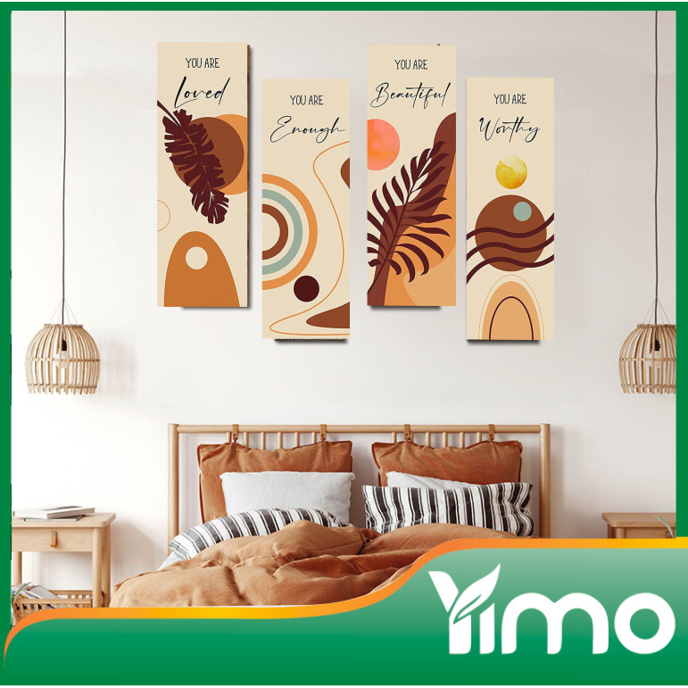 4pcs combination Stay Positve Word Hard Make it Happen Wooden Wall ...