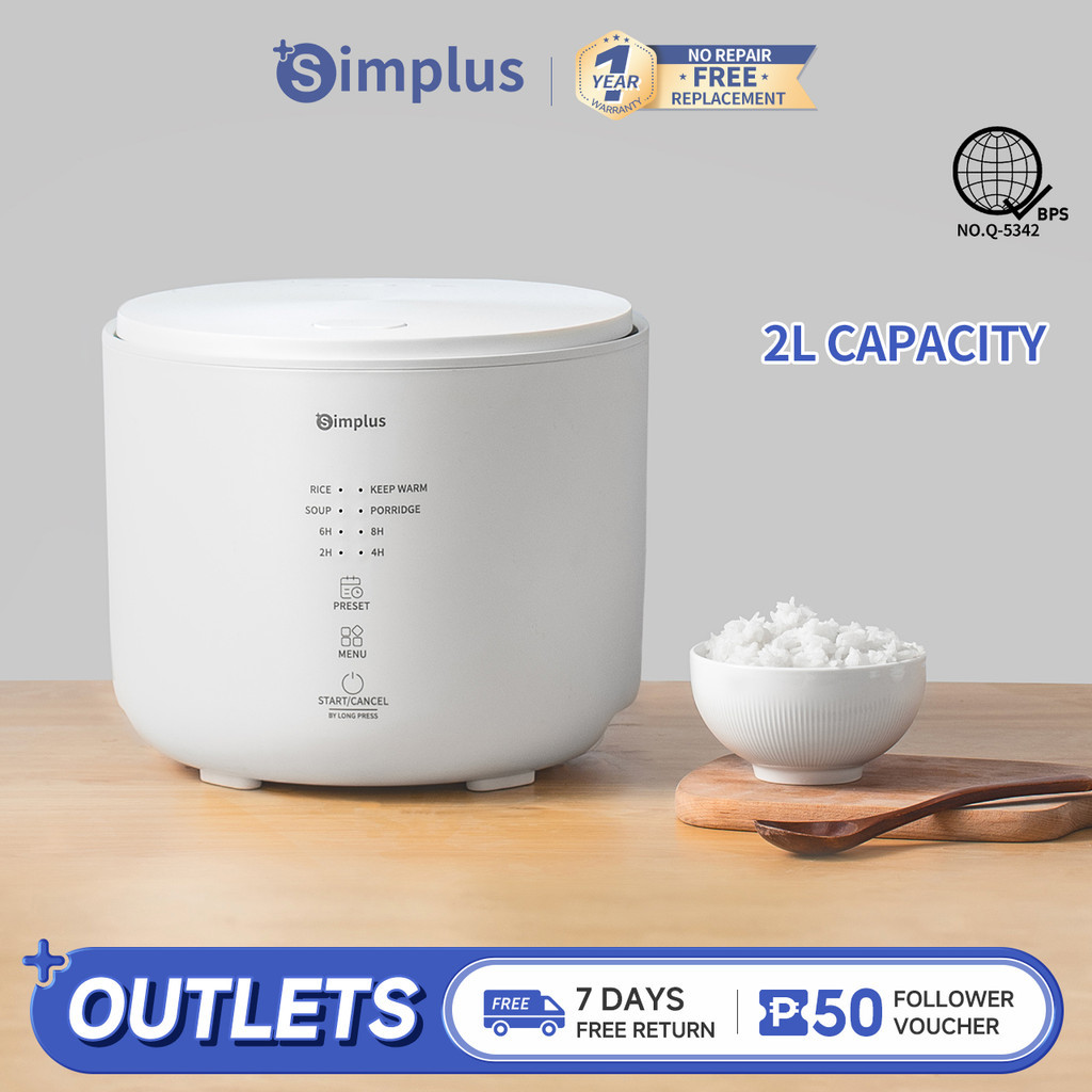 Simplus Electric Rice Cooker Desugar Multifunctional Nonstick Pan 24H ...