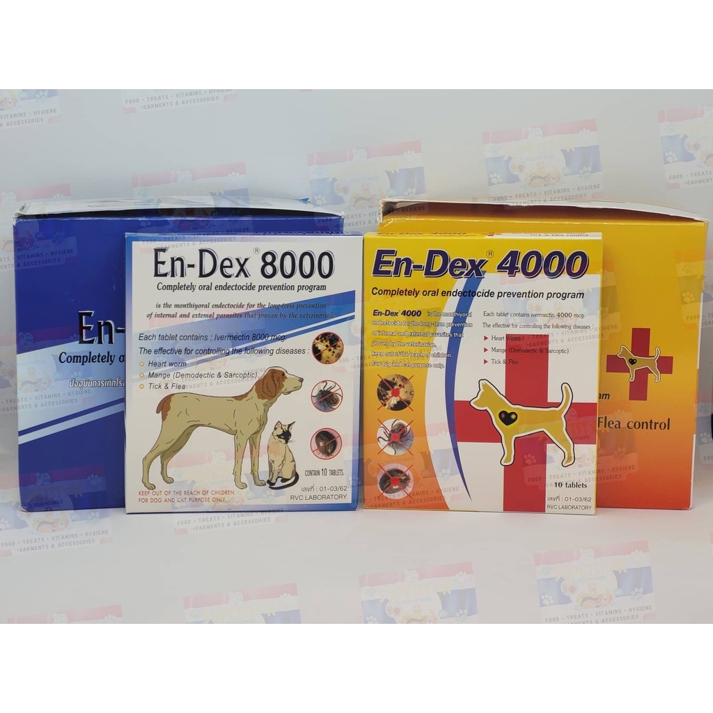 [PER BOX] Endex 4000 / 8000 Oral Edectocide Prevention En-Dex for Ticks ...