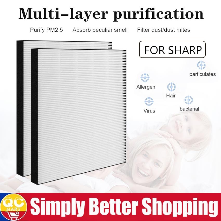 Sharp Air Purifier Hepa Filter Activated Carbon Filter Replacement Air ...