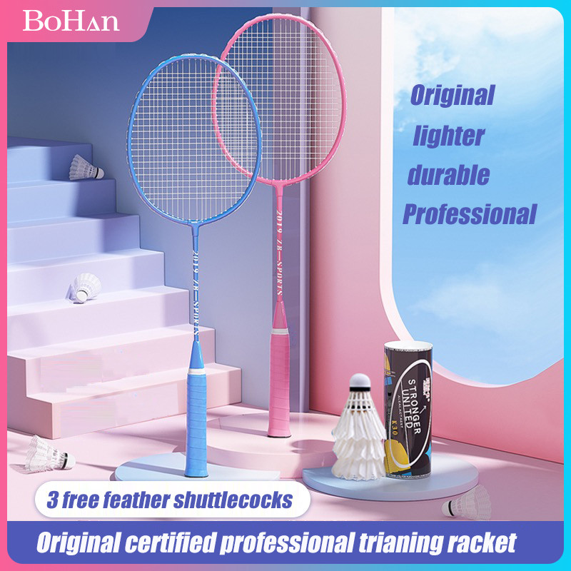 Badminton set Racket Professional Rocket With Feather Shuttlecock For ...