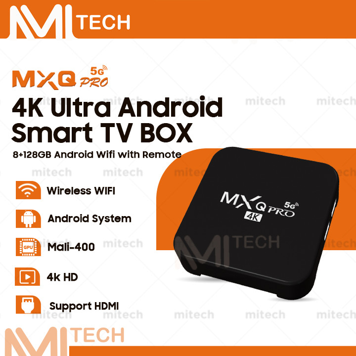 MXQ pro Smart TV BOX 4k Ultra HD 2.4Ghz WiFi Connection MaliG31 CPU ...