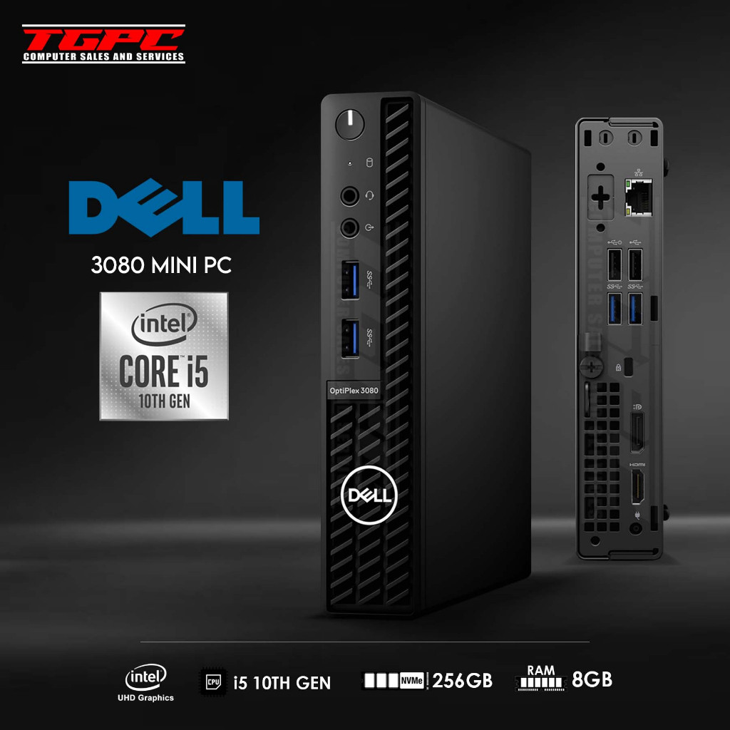 Dell OptiPlex 3080 MiniPc Core i5 10th Gen 8GB DDR4 2666 mhz 256gb nvme ...