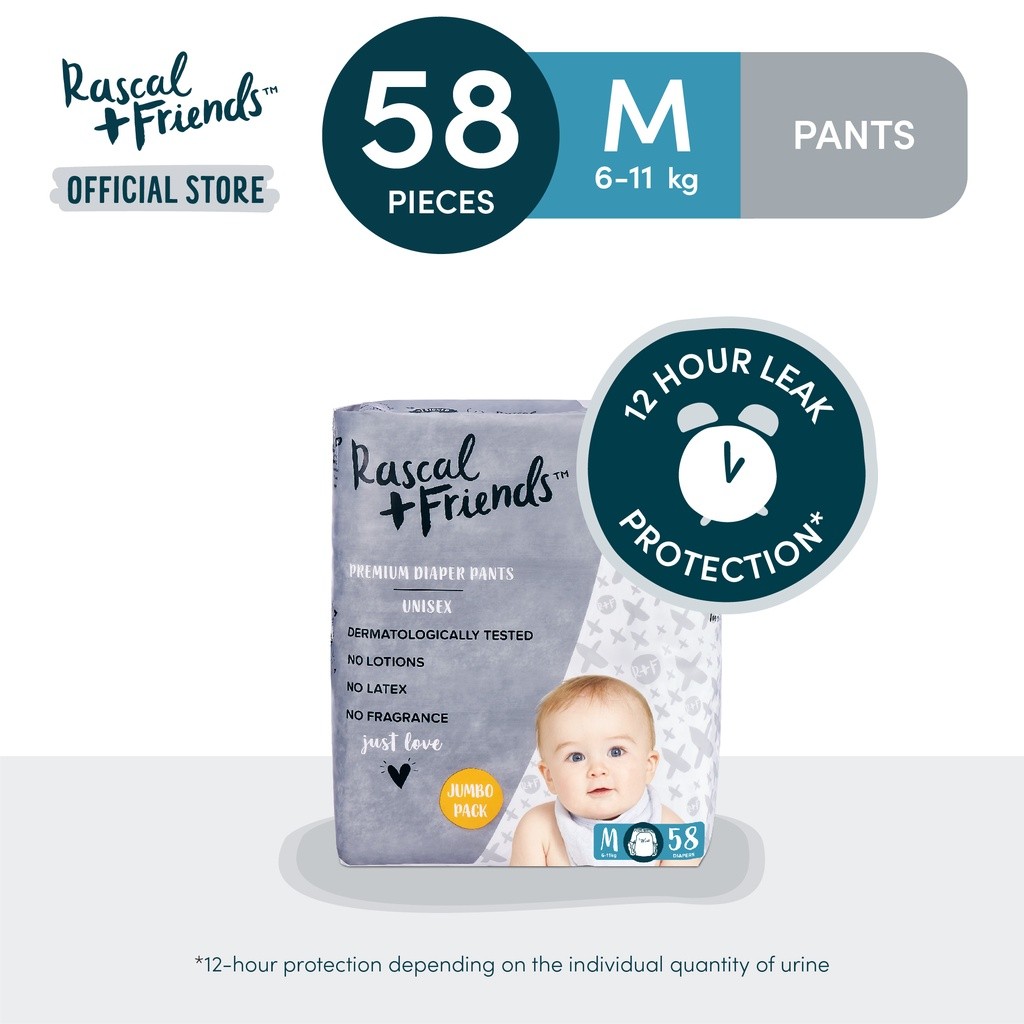 Rascal + Friends Diaper Pants Jumbo Pack - Medium, 58 Pads | Shopee ...