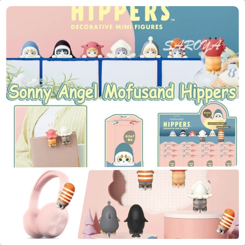 Mofusand Hipper & Sonny Angel Hipper Series PVC Mofusand Shark Cat Doll ...