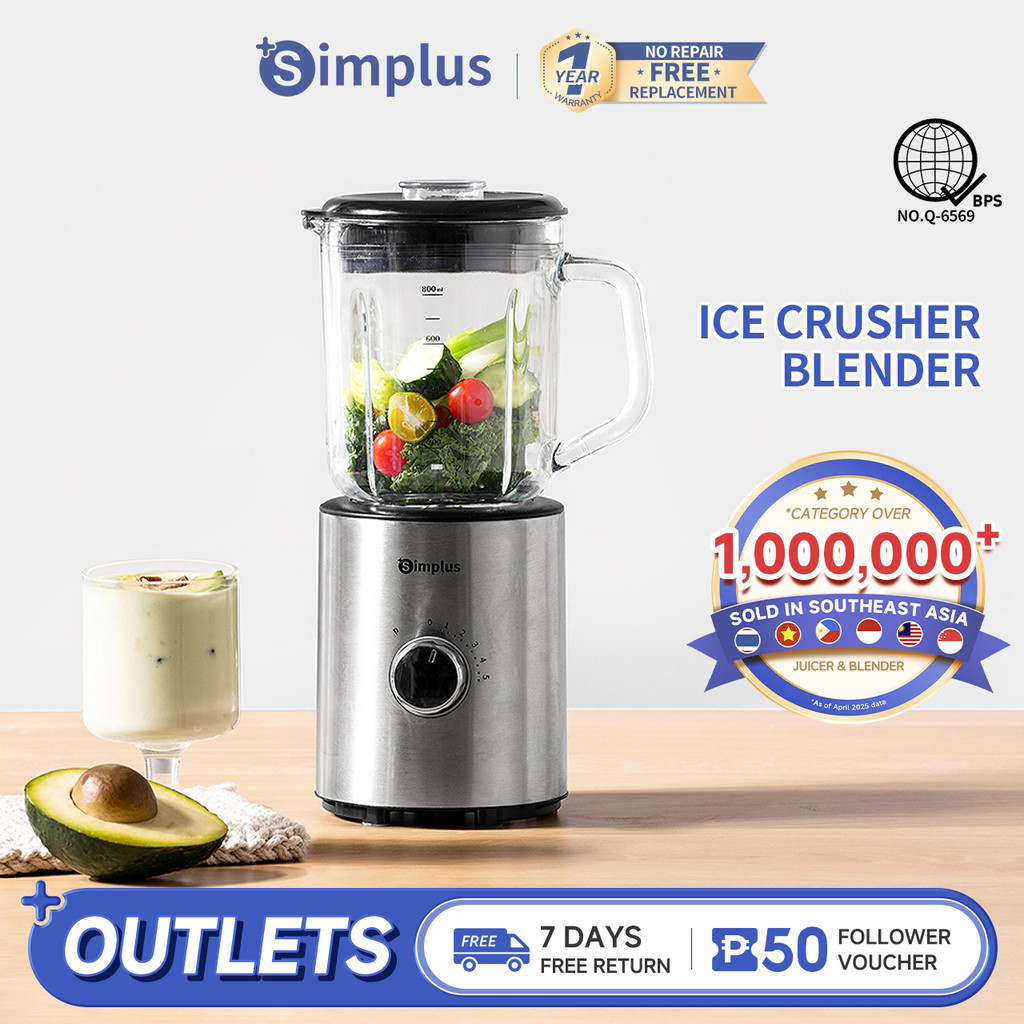 Simplus Ice-Crushing Blender Heavy Duty Juicer Multifunctional for ...