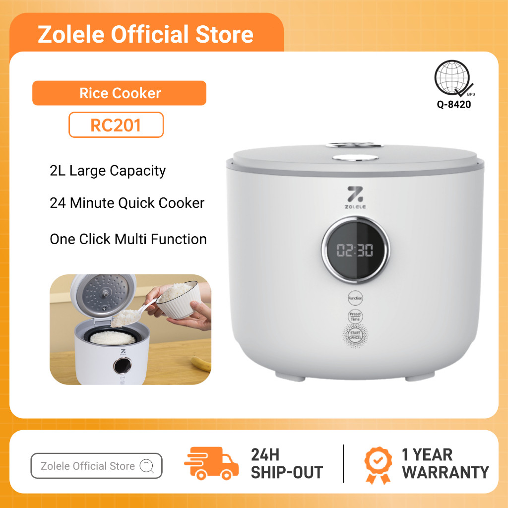 ZOLELE RC201 Rice Cooker 2L Multi-function Cooker Non-Stick Inner Pot ...