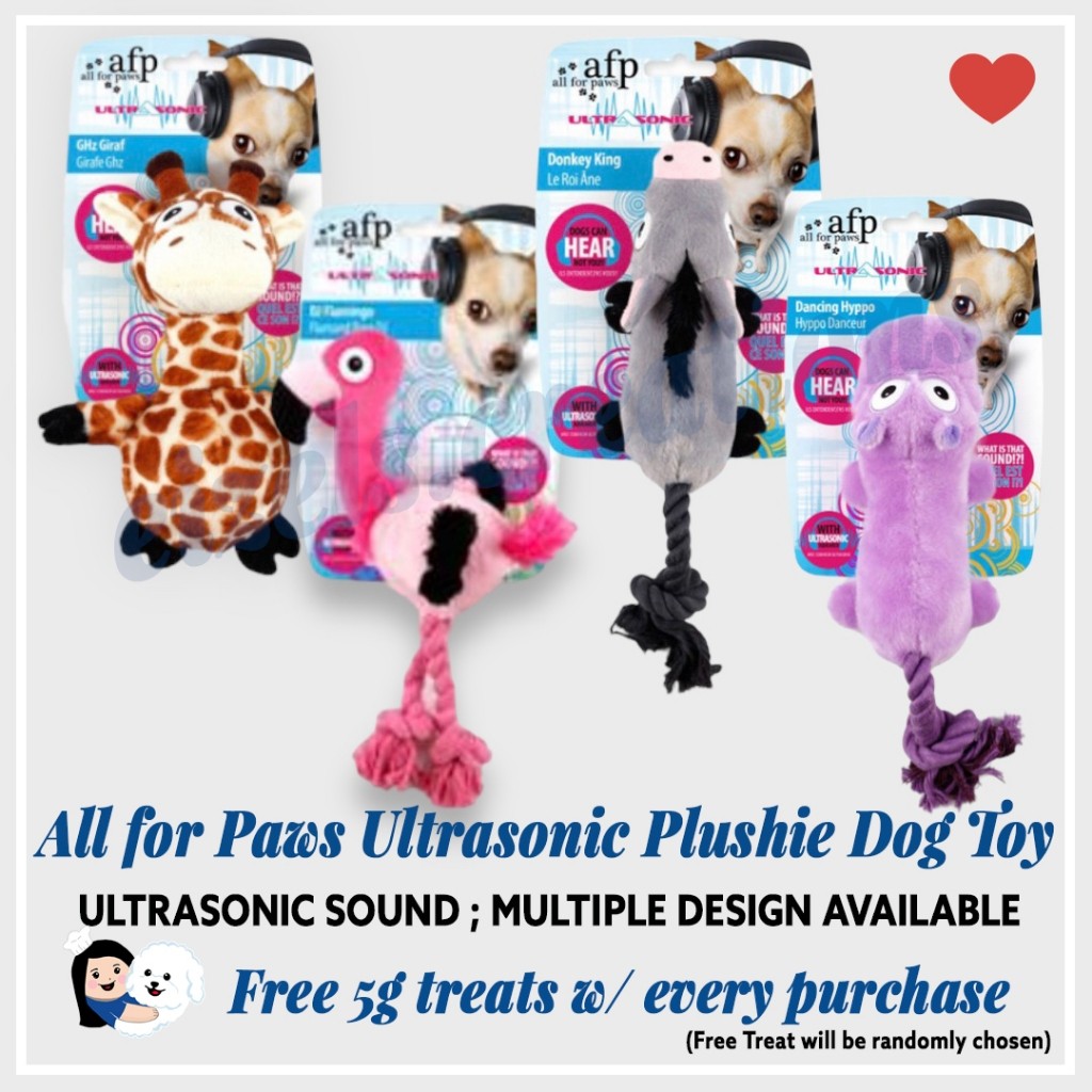 All For Paws AFP Ultrasonic Animal Plushie Toy for Dogs (Free 5g treats ...