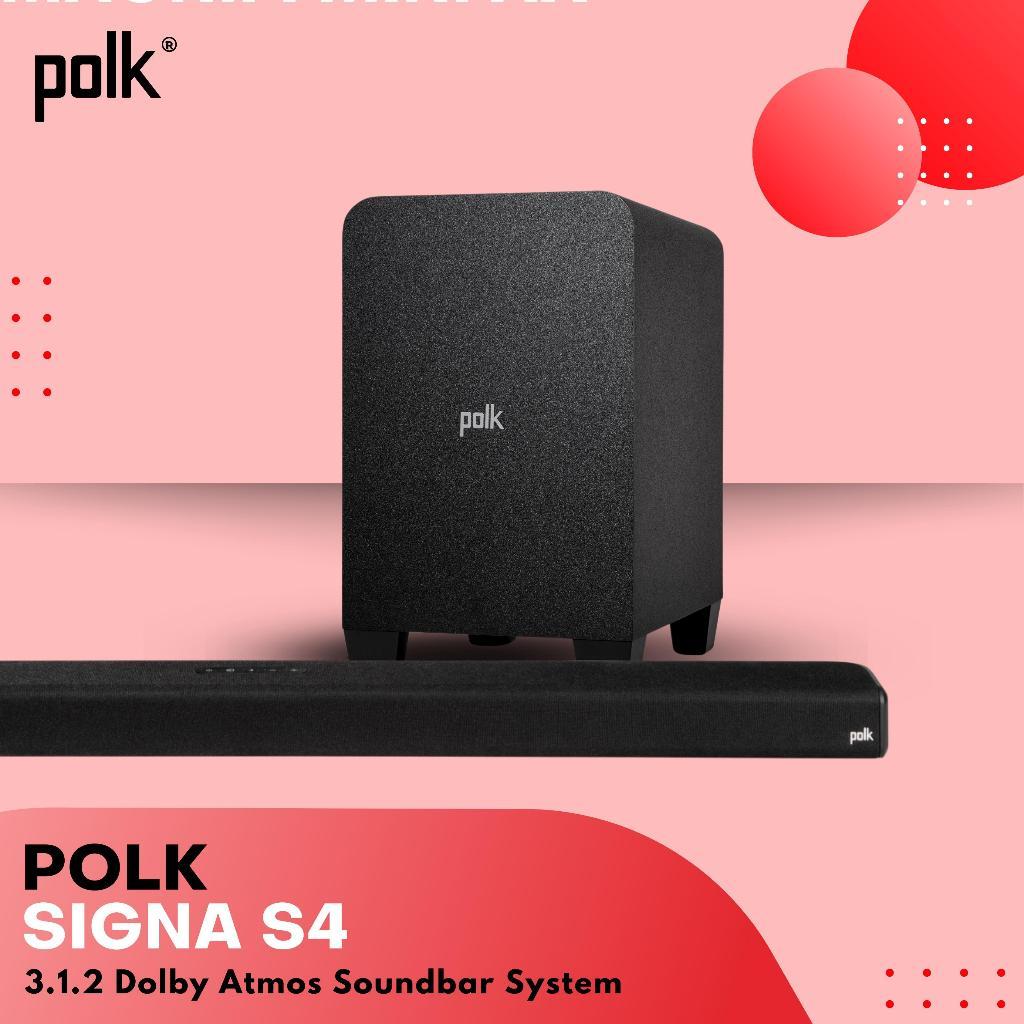 Polk Audio Signa S4 Dolby Atmos Soundbar with Wireless Subwoofer(Black ...