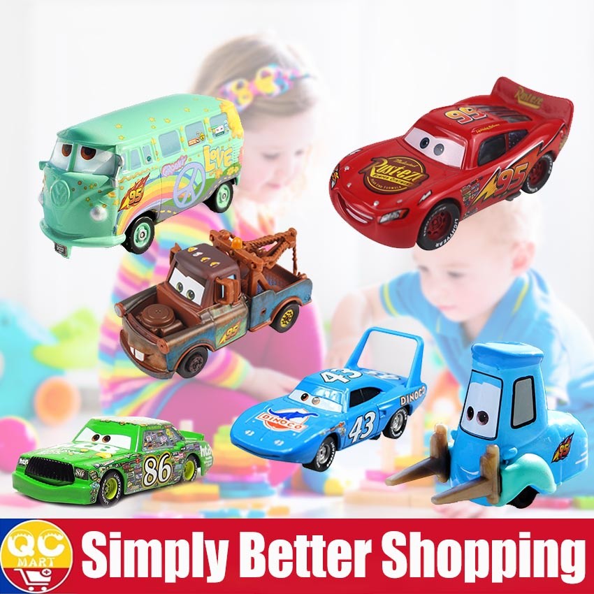 1:48 Cartoon Movie Cars McQueen Mater Fillmore Pixar Car Toy Car Model ...