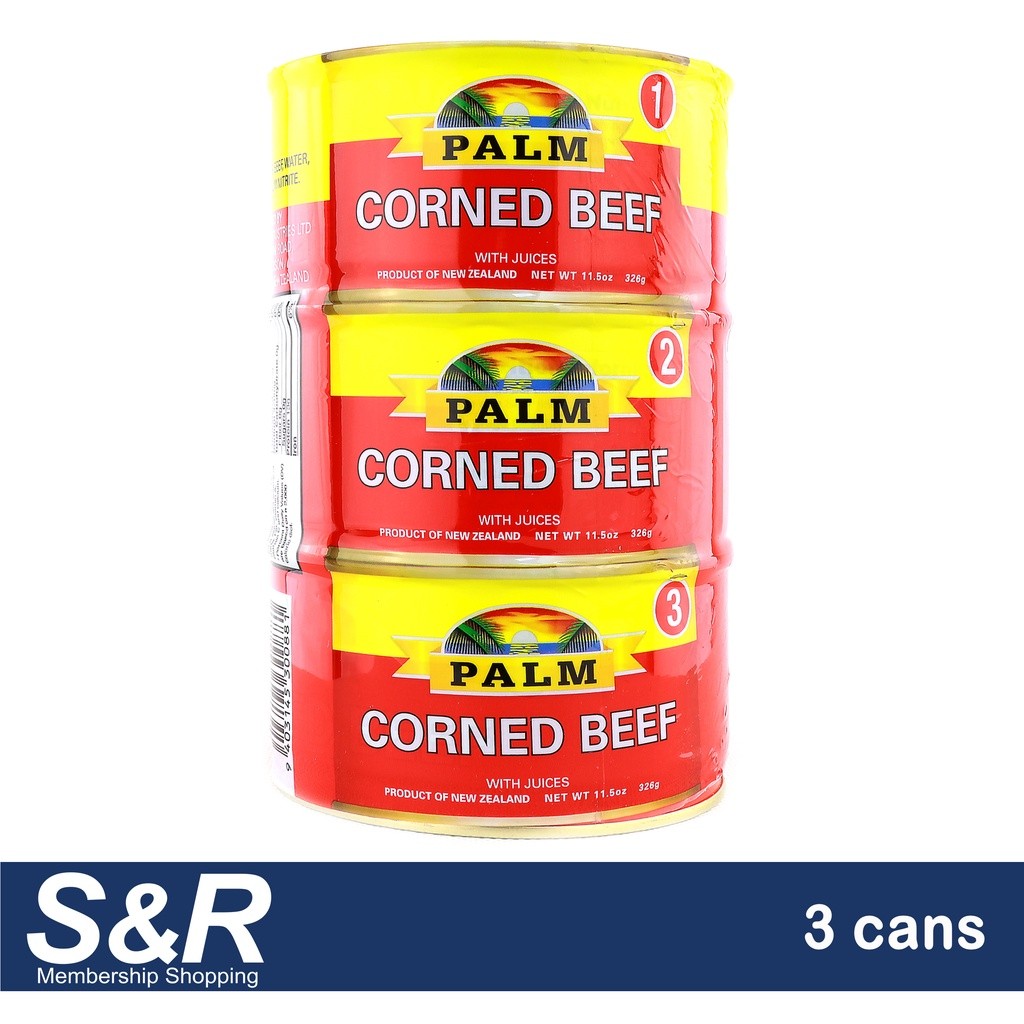 Palm Corned Beef with Juices (326g x 3pcs) | Shopee Philippines