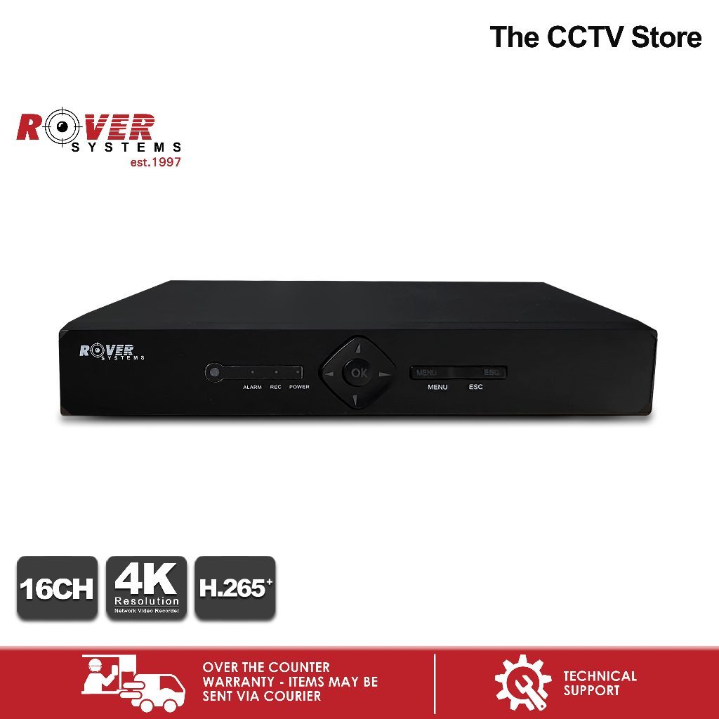 Rover Systems 4K 16 Channel 1 SATA Up to 14TB NVR Network Video ...