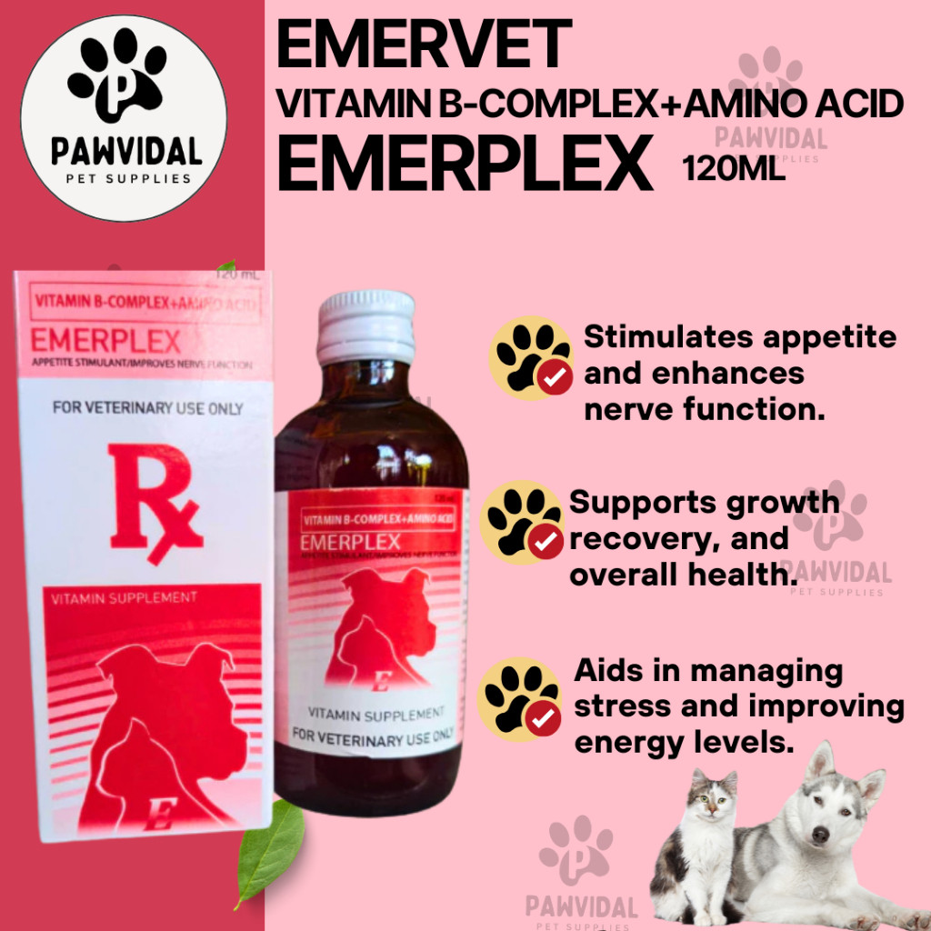 Emerplex for Dogs and Cats 120 mL Vitamin B Complex Syrup Oral ...