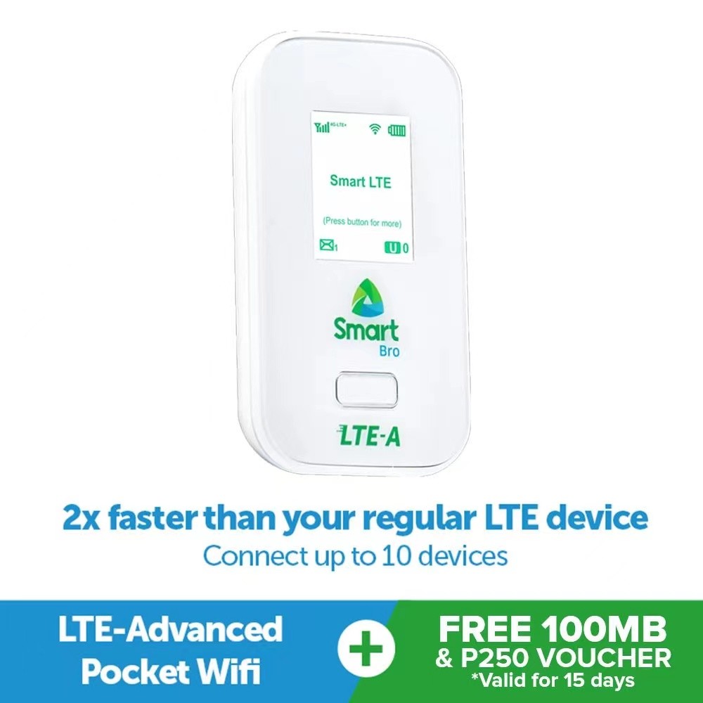 Smart Bro Prepaid LTE-Advanced Pocket WiFi with FREE 250 load | Shopee ...