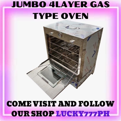 PURE STAINLESS EXTRA LARGE 4 LAYER GAS TYPE OVEN WITH STAINLESS TONG ...