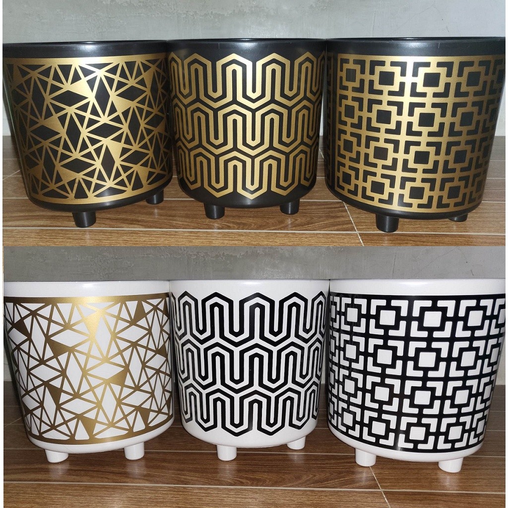LARGE Aesthetics design / elegant printed pots for plants / paso ...