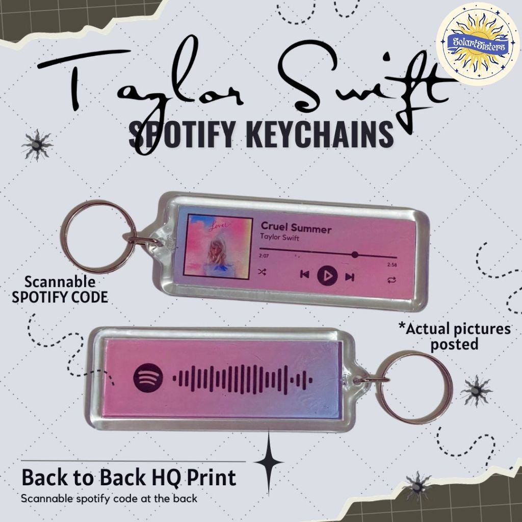 Fanmade Taylor Swift Spotify Songs Albums B2B Acrylic Keychain ...
