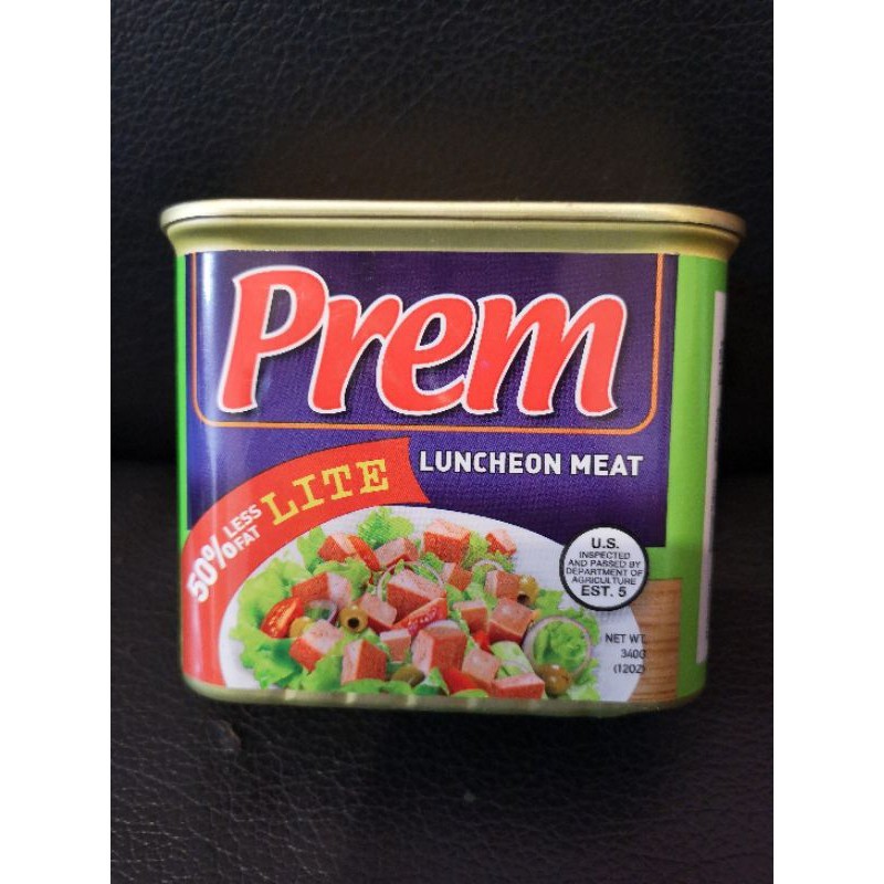 PREM LUNCHEON MEAT 50% LESS FAT 340g AUTHENTIC / ORIGINAL | Shopee ...