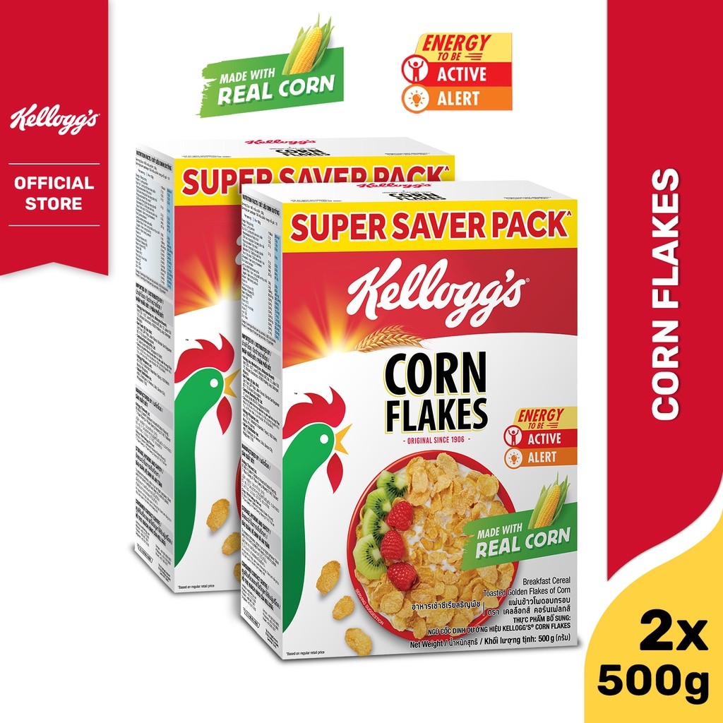 Kellogg's Corn Flakes Cereal 500g Bundle of 2 | Shopee Philippines