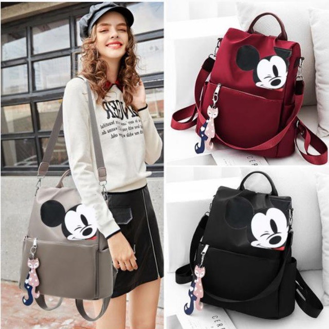 anello mickey mouse Nylon waterproof backpack | Shopee Philippines