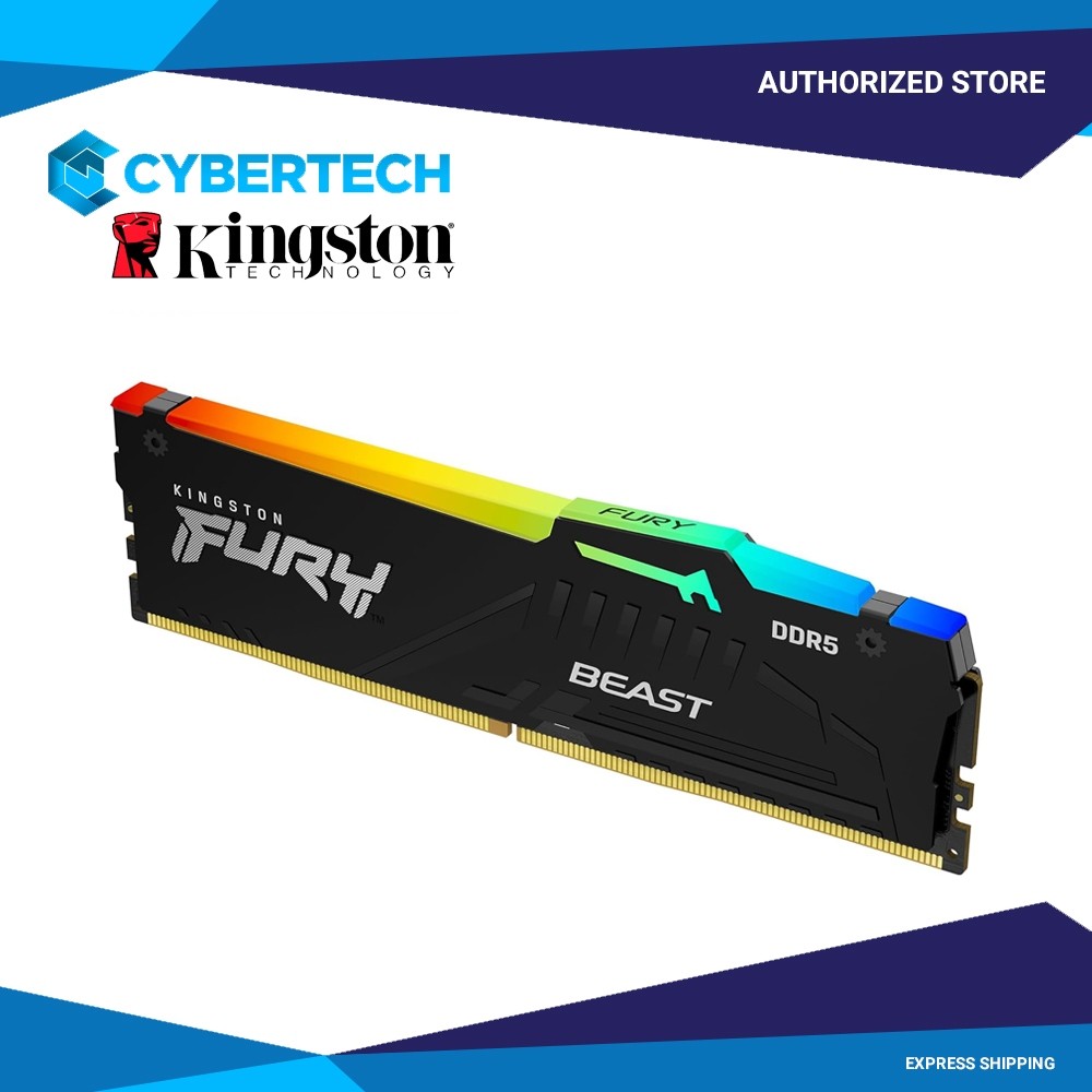 Kingston Fury Beast RGB DDR5 8GB/16GB 6000MTS CL30 Single Module ...