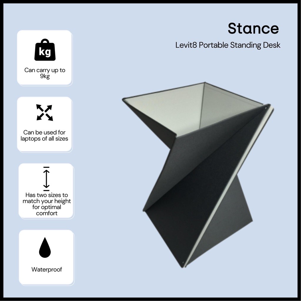 Stance Levit8 Standing Laptop Riser - Portable and Foldable Standing ...