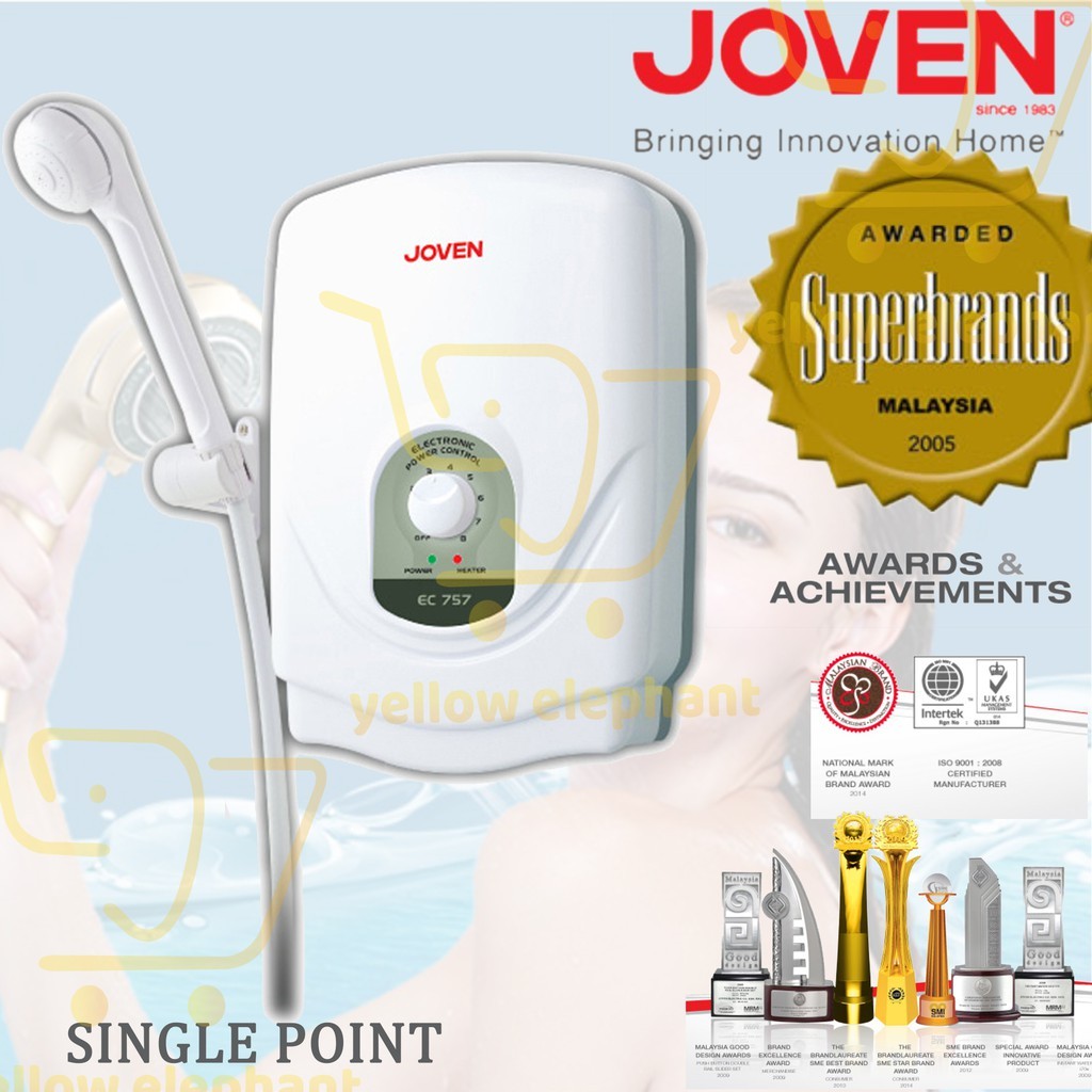 Joven EC757 & SF7 Instant Shower Water Heater (Single Point) (Plug ...