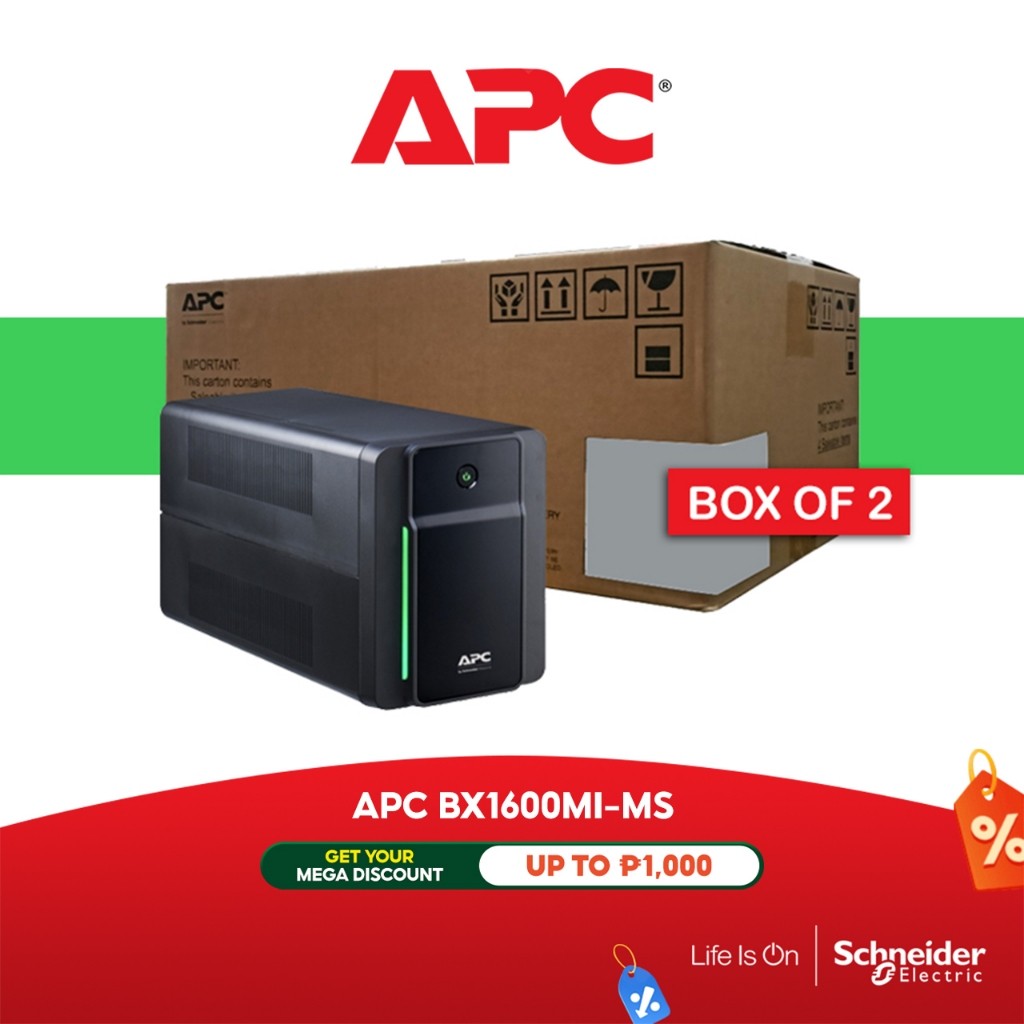 APC UPS 1600VA-900W Uninterruptible Power Supply (BX1600MI-MS, 4 ...
