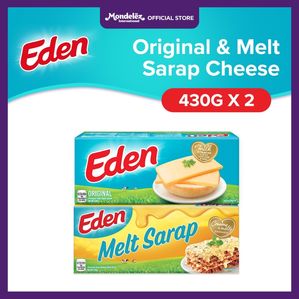 Eden Cheese Bundle - Original 430g and Melt Sarap 430g with Real Milk and Cheese | Shopee ...
