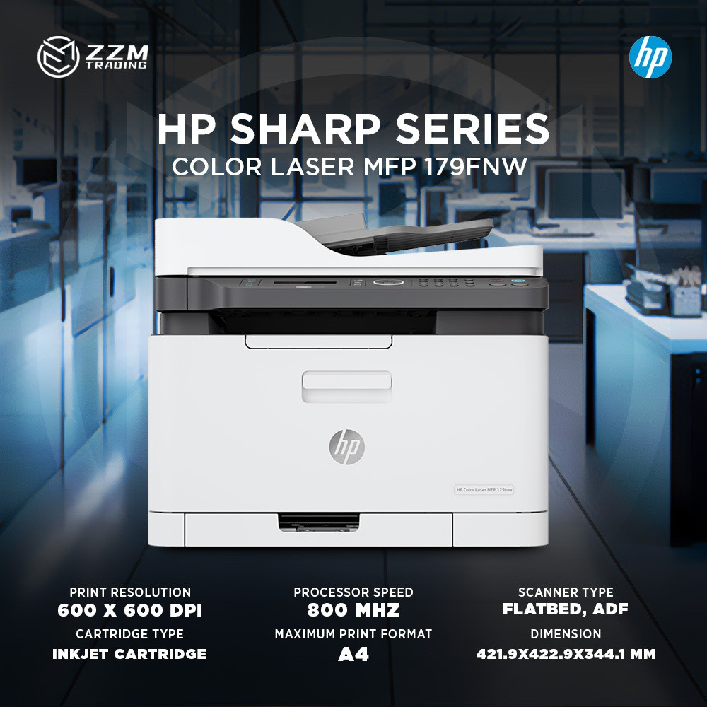 HP Color Laser Printer MFP 179fnw Print, Scan, Copy, and Fax | Shopee ...