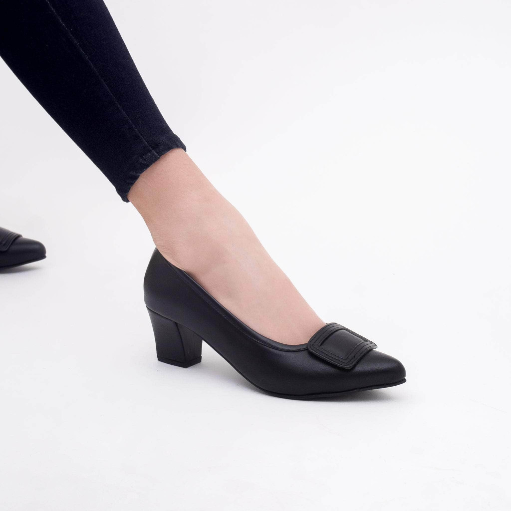 Aztrid Prima Women Comfy Pointed Block Heel Shoes | Shopee Philippines