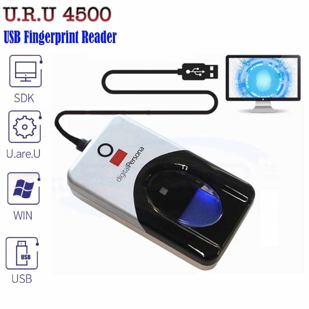 Digital Persona U.are.U 4500 USB Biometric Fingerprint Scanner Sensor ...