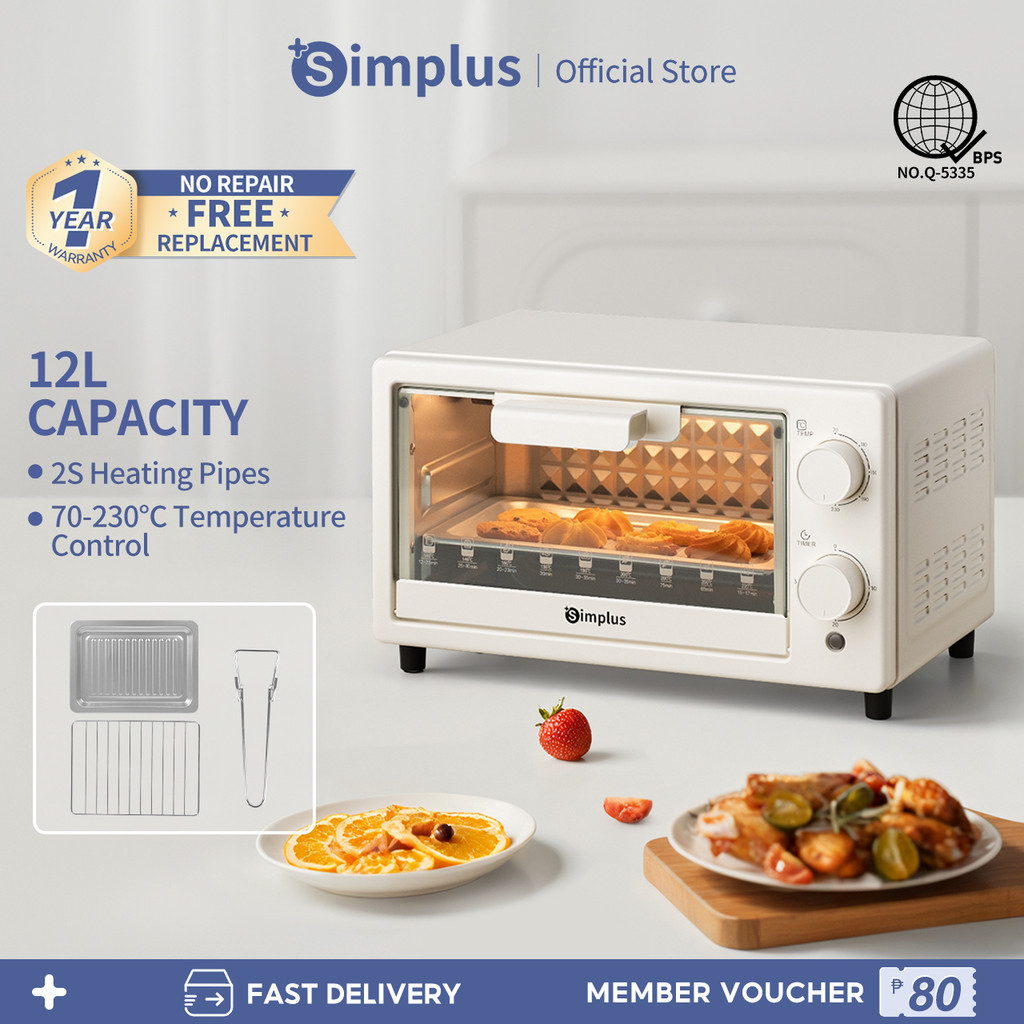Simplus Electric Oven Dual Knobs Design Bread Baking Oven Household ...