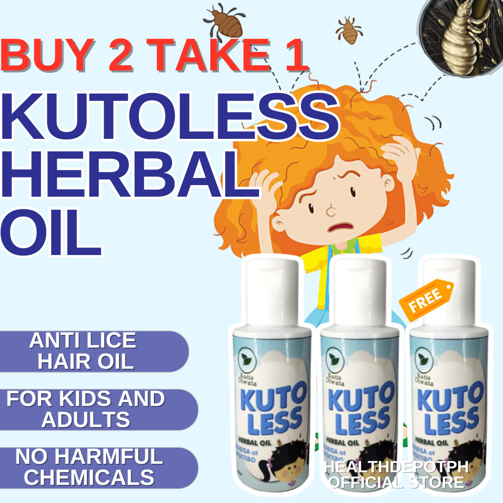 BUY 2 TAKE 1 FREE Kutoless Herbal Oil Lice Kuto Remover Nit Egg Removal ...