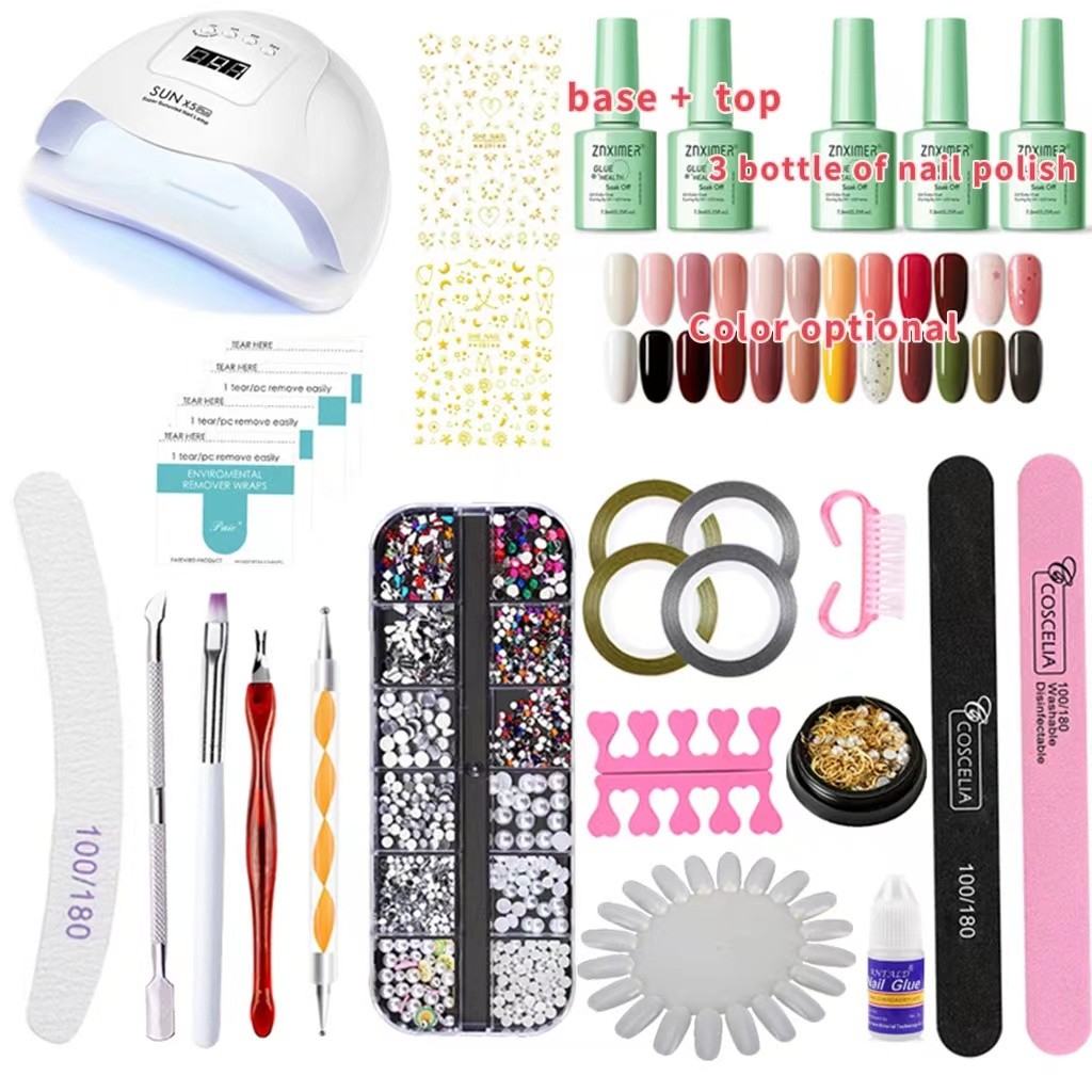 28PCS Poly Gel Nail Polish Set 120W Uv Nail Lamp Color Nail Polish Kit ...