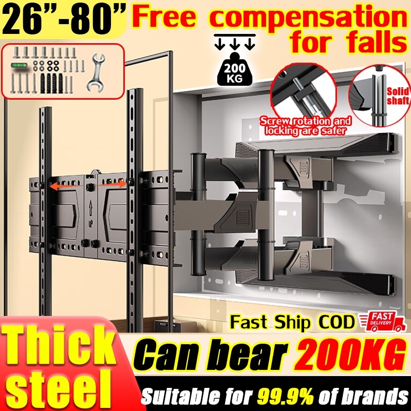 6 Arms Universal TV Wall Mount Bracket 40-80 inche Retractable Bracket ...