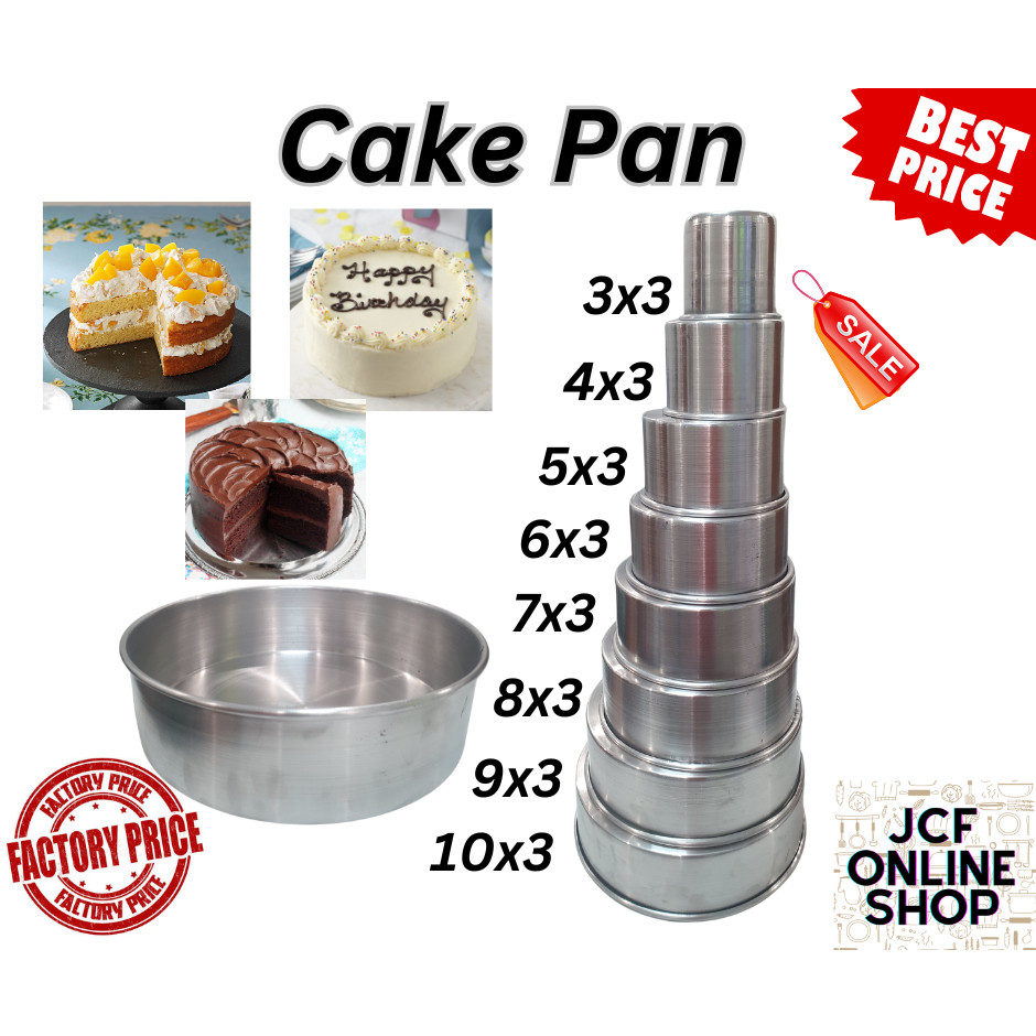 Cake Pan Heavy Duty Aluminum Cake pan/Tray, 0.4 Gauge, (3x3, 4x3, 5x3 ...