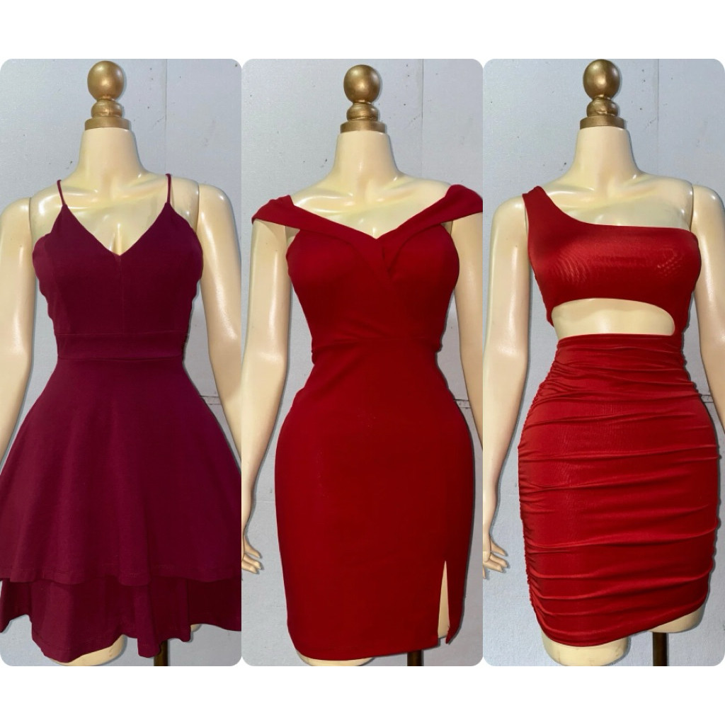 Pre-Loved*UKAY Mini Midi Maxi (Red) | Shopee Philippines