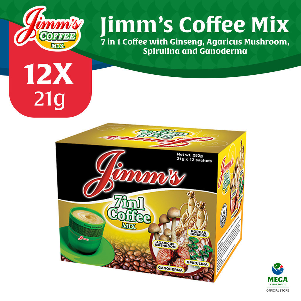 Jimm's Coffee Mix | 7 in 1 Coffee with Agaricus Mushroom, Korean ...