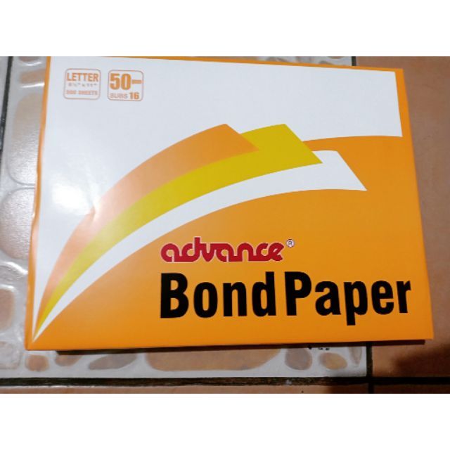 Advance Bond Paper Substance 16 Long / Short size ( Not for Printer use ...